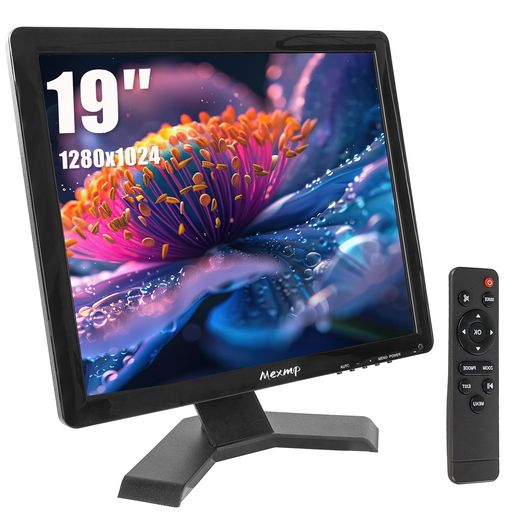 ゲーム 【19インチHDMI VGAモニター】この小型LCDモニターは1280x1024の解像度を持ち、優れたカラーディテールを提供します。19インチの超薄型ベゼルデザインと、4:3のアスペクト比が、視界をより広くします。 【マルチインター...