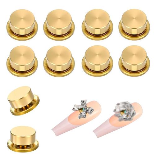 【セット内容】ネイルパーツ ベアリング 10個セット。カラー:ゴールド。 【サイズ】内径(下部)4mm、外径(上部)5mm、高さ 2.5mm です。 【高品質素材】銅素材で作られたベアリングは堅牢で耐久性に優れ、長時間使用してもスムーズな回...