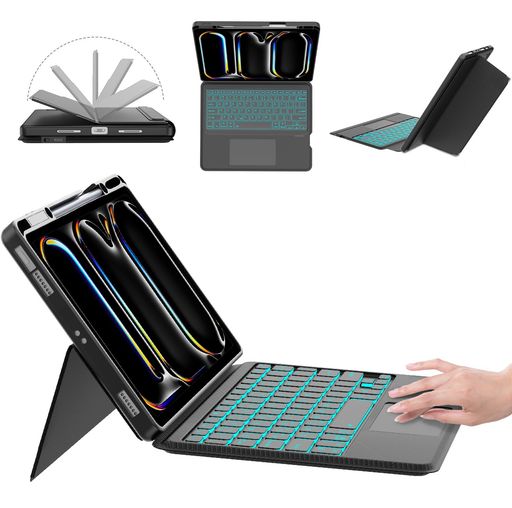 【対応機種】本製品はiPad Pro(M5 M4)13インチ(A2925、A2926、A3007、A3360、A3361、A3362)に専用して設計されました。ご購入前に必ずご確認ください。 【革新高精度タッチパッド搭載】 最新の高精度トラ...