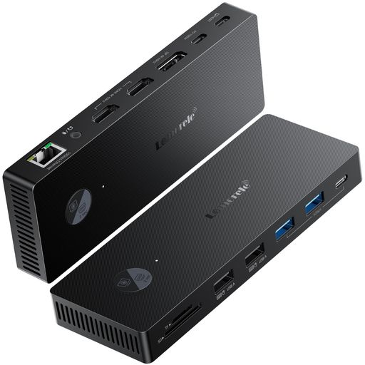 【13-in-1多機能MSTドッキングステーション】仕様:サイズ(16*5.9*1.9CM)、重量:249g、ケーブル長さ:100CM。HDMI(4K@60Hz)*2+DP(4K@60Hz)、USB-C3.0+Type-C PD100W充電...