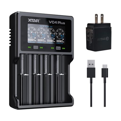 【3A急速充電】XTAR QC3.0アダプタとUSB急速充電ケーブルを搭載し、1本のバッテリーで充電すると最大3Aの充電電流になる。(3A急速充電に必要な条件:1QC3.0 18Wの電源アダプターを使用する2充電電流を3000 mAに調整す...