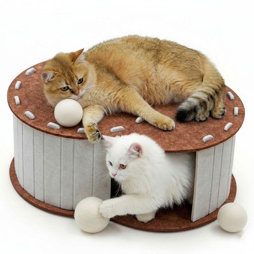 遊び 快適な隠れ家: Modfied猫ハウスは、愛猫に安心できる隠れ家を提供し、ストレス発散と運動不足解消に最適です 多機能デザイン: 猫用トンネルとしても使える折り畳み式クッション型で、遊び場所としても休息スペースとしても活用可能 対象ペ...