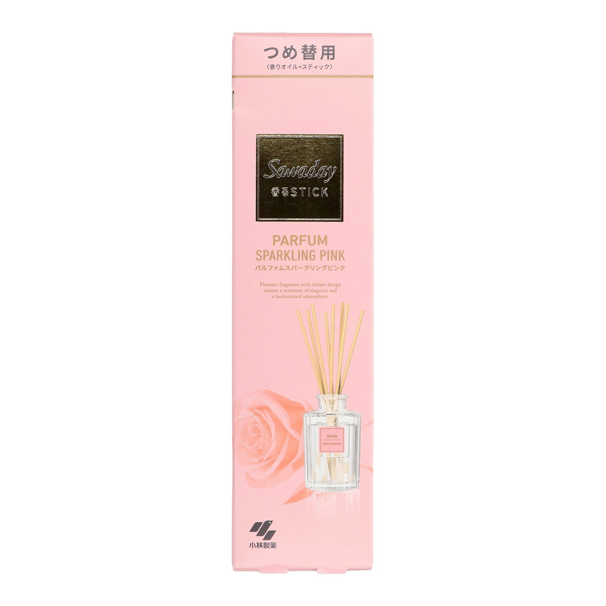 商品名：小林製薬 Sawaday サワデー 香るStick スティック つめ替用 パルファムスパークリング ピンク 70ml内容量：70mlJANコード：4987072044650発売元、製造元、輸入元又は販売元：小林製薬原産国：日本商品番...