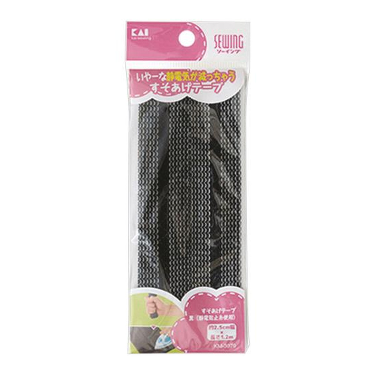 商品名：貝印 SEWING すそあげテープ 黒 静電防止糸使用 2.5mm幅×1.2m内容量：1.2mJANコード：4901601284348発売元、製造元、輸入元又は販売元：貝印株式会社原産国：日本商品番号：101-a001-490160...