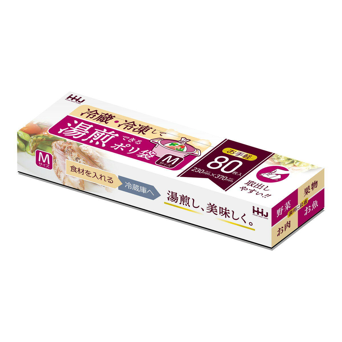 商品名：ハウスホールドジャパン KY02 湯煎ポリ袋 BOX Mサイズ 80枚入内容量：80枚JANコード：4580287322720発売元、製造元、輸入元又は販売元：ハウスホールドジャパン原産国：ベトナム商品番号：101-r001-458...