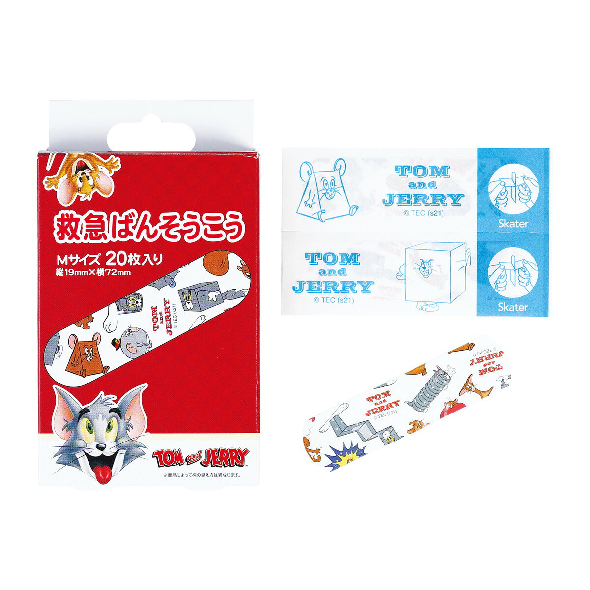 商品名：スケーター QQB1 救急ばんそうこう トム&ジェリー Mサイズ 20枚入り内容量：20枚JANコード：4973307557095発売元、製造元、輸入元又は販売元：スケーター原産国：日本区分：一般医療機器商品番号：101-m002-...
