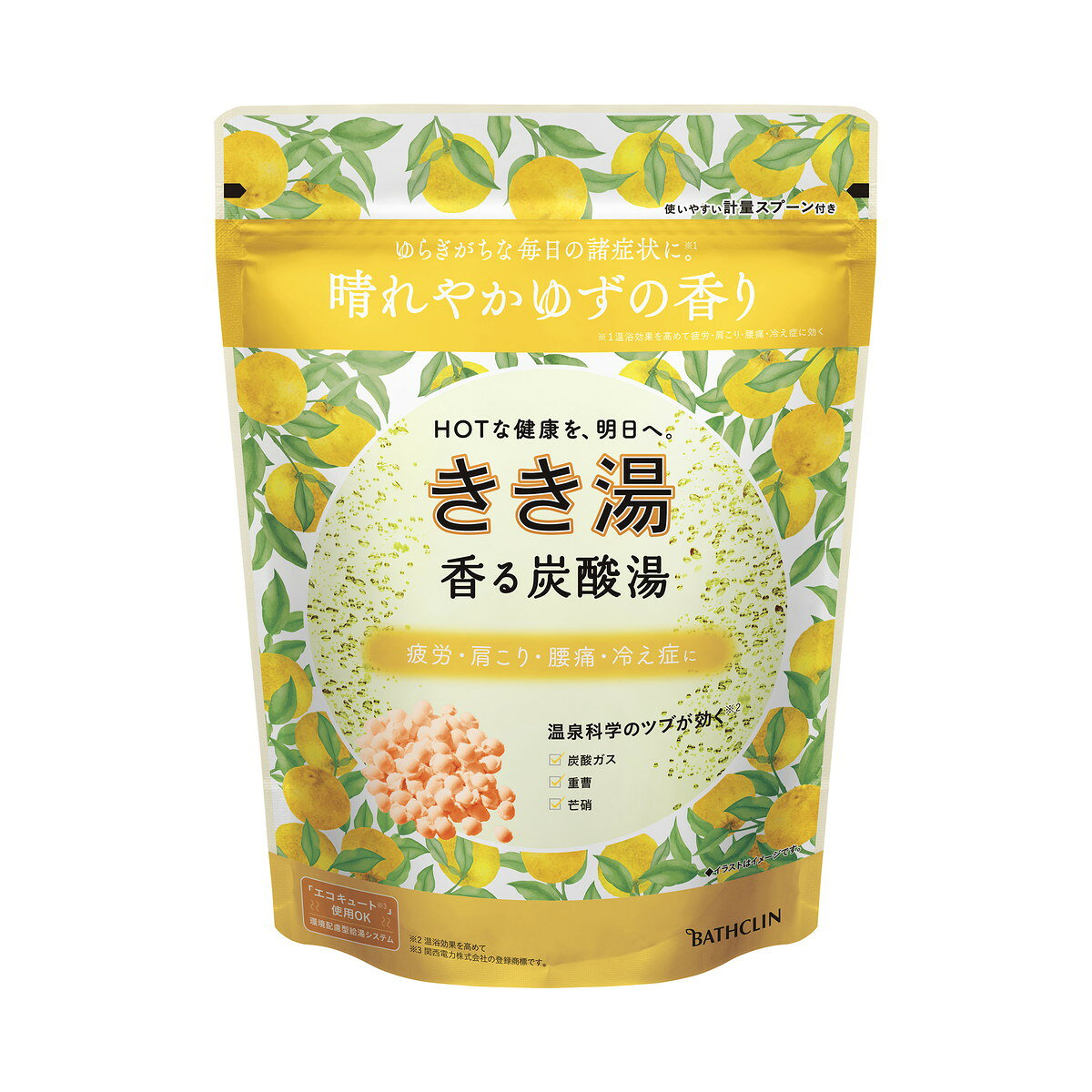 商品名：バスクリン きき湯 香る炭酸湯 ゆずの香り 薬用 入浴剤 360g内容量：360gJANコード：4548514159860発売元、製造元、輸入元又は販売元：バスクリン原産国：日本区分：医薬部外品商品番号：101-r010-45485...
