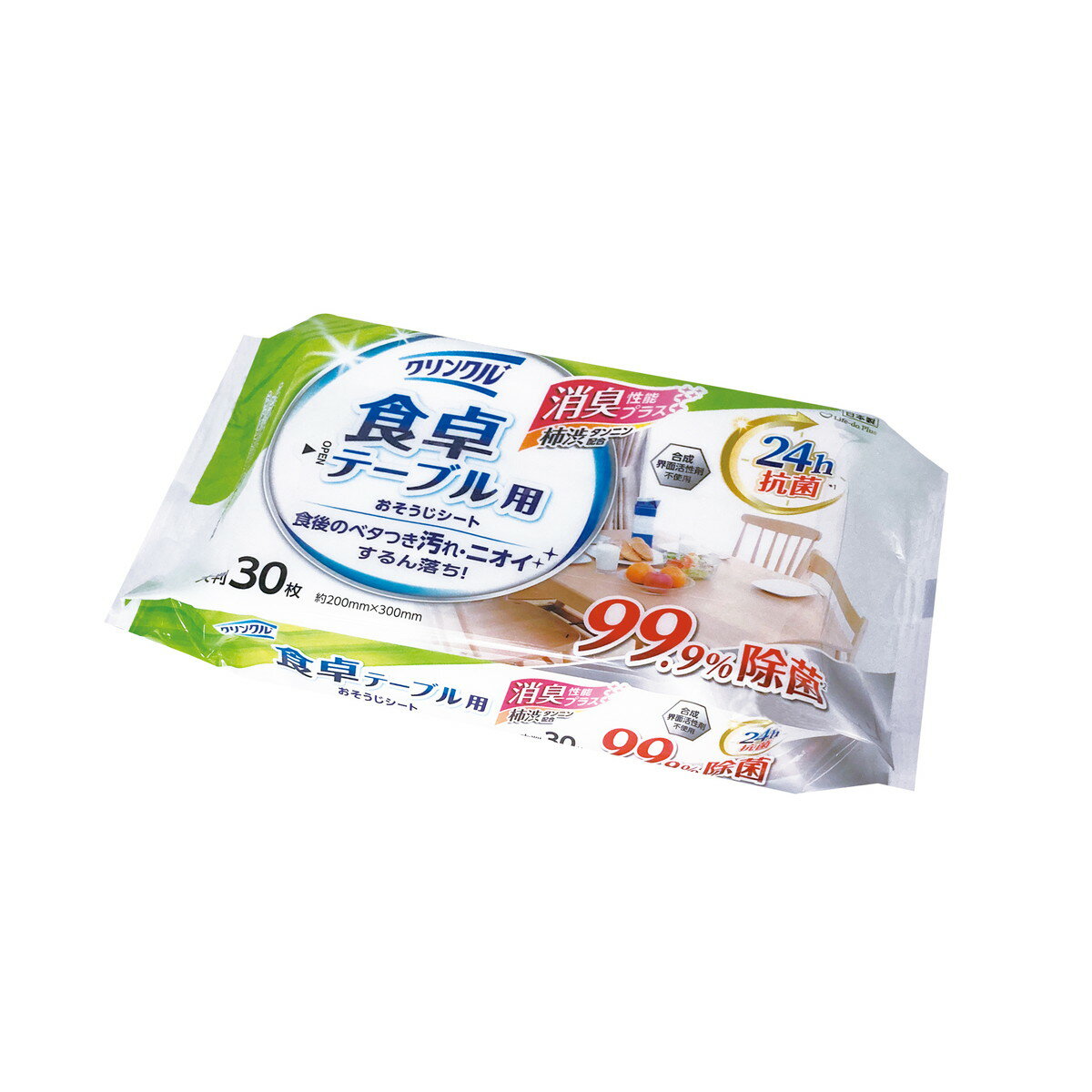 商品名：Lifeーdo.Plus クリンクル 食卓テーブル用 お掃除シート 30枚入内容量：30枚JANコード：4589506155774発売元、製造元、輸入元又は販売元：Lifeーdo.Plus商品番号：101-r004-45895061...