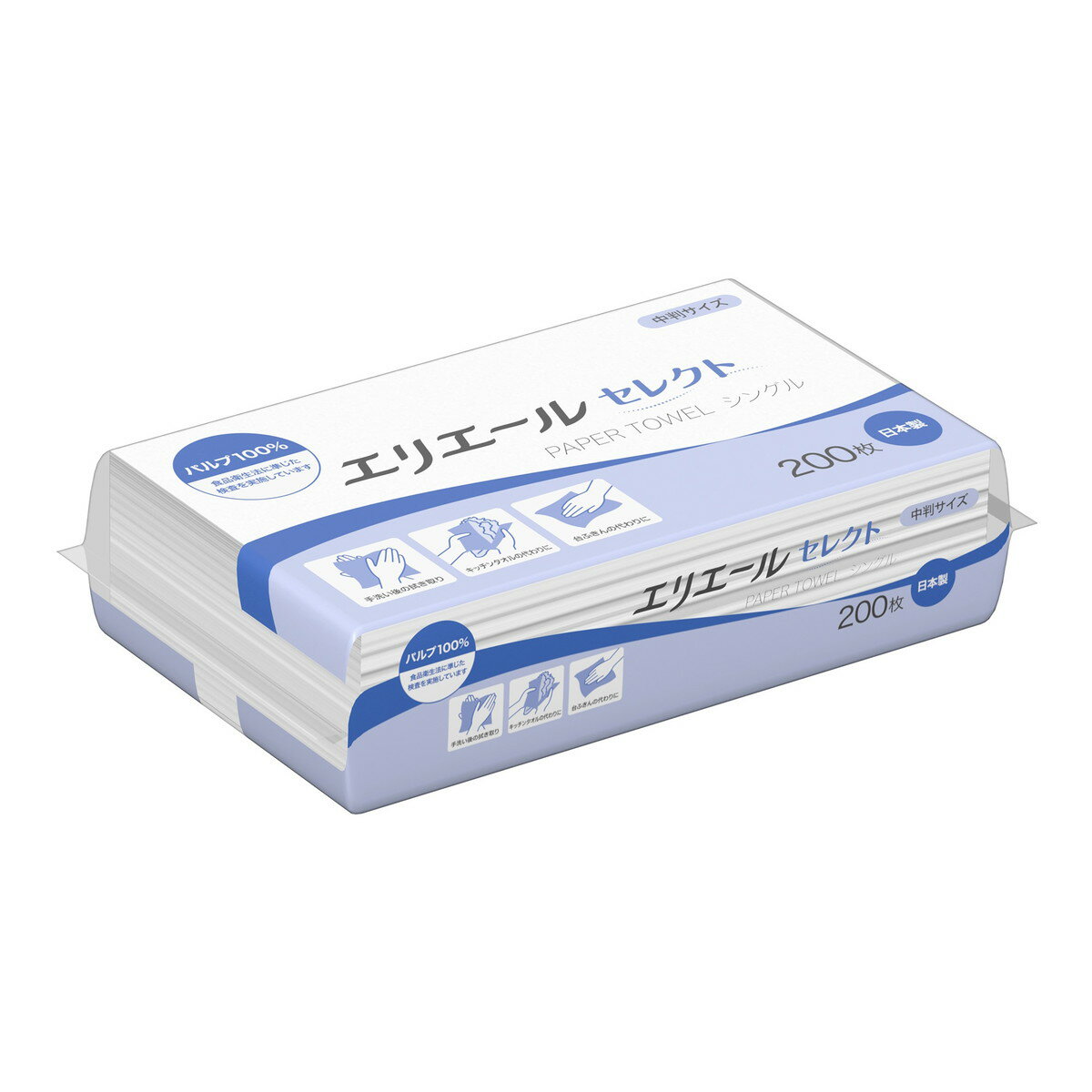商品名：大王製紙 エリエール ペーパータオル セレクト シングル 200枚入 中判内容量：200枚JANコード：4902011122213発売元、製造元、輸入元又は販売元：大王製紙原産国：日本商品番号：101-r001-4902011122...