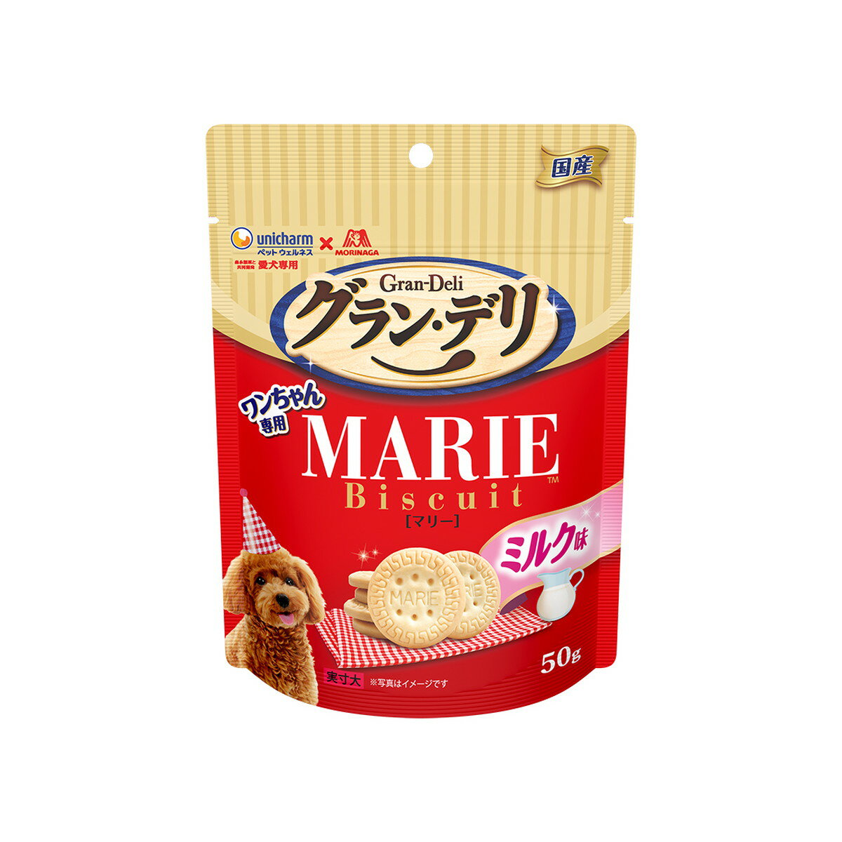 商品名：ユニ・チャームペット グラン・デリ ワンちゃん専用 マリービスケット ミルク味 50g 犬用おやつ内容量：50gJANコード：4520699698037発売元、製造元、輸入元又は販売元：ユニ・チャーム ペット原産国：日本商品番号：1...