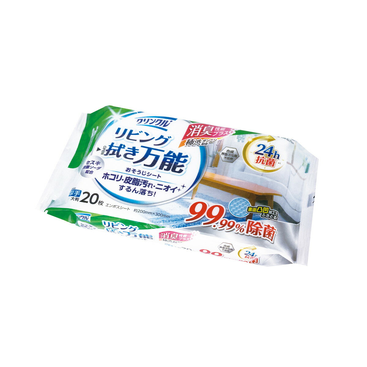 商品名：Life-do.Plus クリンクル セスキ炭酸ソーダ配合 拭き掃除万能クリーナー 大判 20枚入内容量：20枚入JANコード：4589506150663発売元、製造元、輸入元又は販売元：Life-do.Plus原産国：日本商品番号...