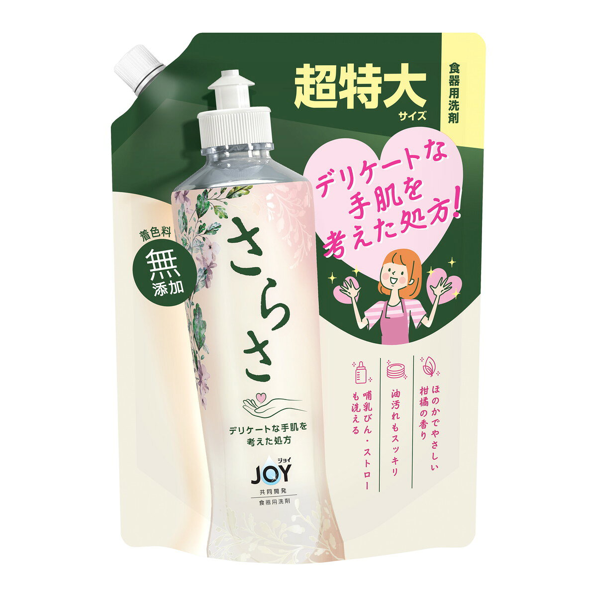 商品名：さらさ 食器用洗剤 つめかえ用 超特大サイズ 870ml 台所用洗剤内容量：870mlJANコード：4987176350244発売元、製造元、輸入元又は販売元：P&Gジャパン合同会社原産国：日本商品番号：101-r002-49871...
