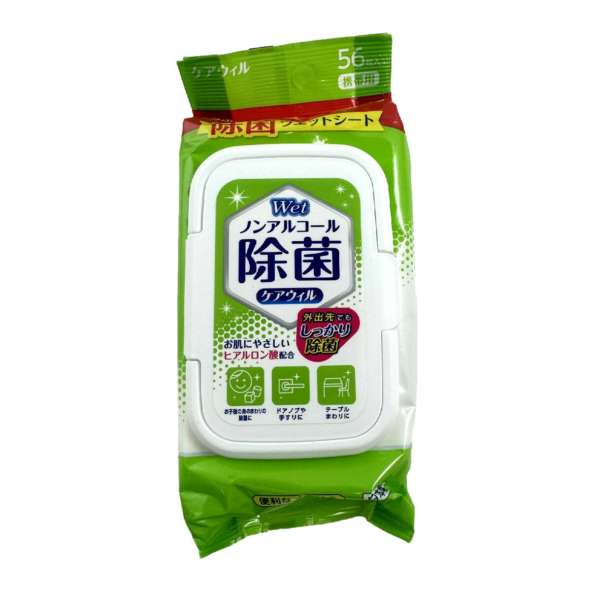 商品名：ディプロ ケアウィル ノンアルコール 除菌ウエットシート 携帯用 フタ付き 56枚入内容量：56枚JANコード：4582297993235発売元、製造元、輸入元又は販売元：ディプロ原産国：日本商品番号：101-r004-458229...