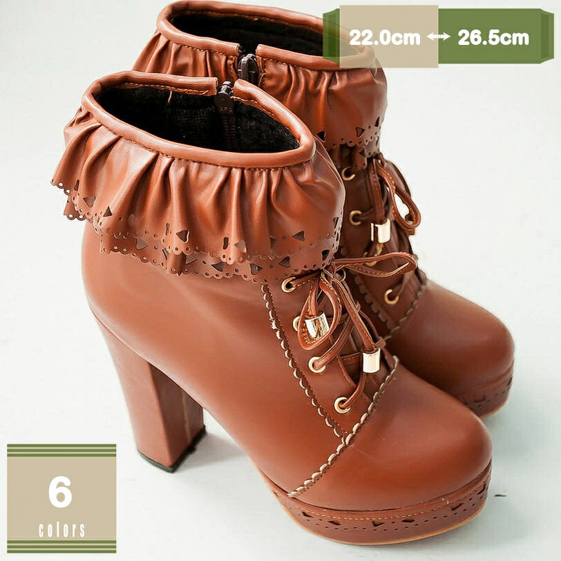 表地：puメイン素材：pu【レースアップ仕様】履いた感じはスタイリッシュに見え、 足が長く見えて美脚効果のあるショートブーツ。レースアップ仕様で脱ぎ履きもとっても楽ちんです♪大人の女性からガールズまで幅広い年齢層でご使用して頂けます♪【スリ...