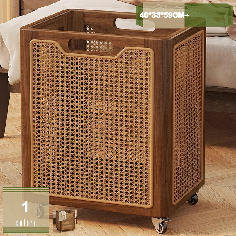 メイン素材：つる★・1：【独立収納】この木箱は独立収納機能に適しており、テーブル、ソファ、リビングルームなどを整理整頓できます。小物から衣類まで収納がはかどるバスケット。★・2：【籐の美しさ、自然生活に溶け込む】伝統的な籐の職人技と、竹の構...