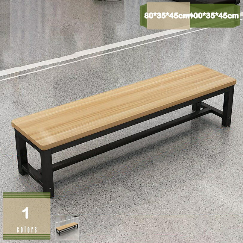 メイン素材：木、メタル◆【サイズ（cm）】：80*35*45cm 90*35*45cm 100*35*45cm；　 材質：木製 + 金属脚；細身のスチール脚×天然木フレームがおしゃれなベンチ。背もたれのないコンパクトなベンチなので、 圧迫感...