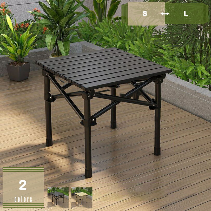 メイン素材：炭素鋼【サイズ】 S=52*52*50CM M=95*55*50CM L=120*55*50CM【耐久性】炭素鋼合金製キャンプテーブル、運搬能力が強く、曲げ変形しにくい。炭素鋼製デスクトップカバー高い品質スプレー、防錆、耐久性、...