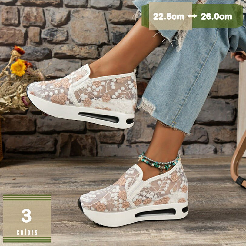 表地：メッシュメイン素材：メッシュ◆【カラー】：ピンク グリーン ホワイト 【サイズ】：22.5cm 23cm 23.5cm 24cm 24.5cm 25cm 25.5cm 26cm 22.5センチ 23センチ 23.5センチ 24センチ ...