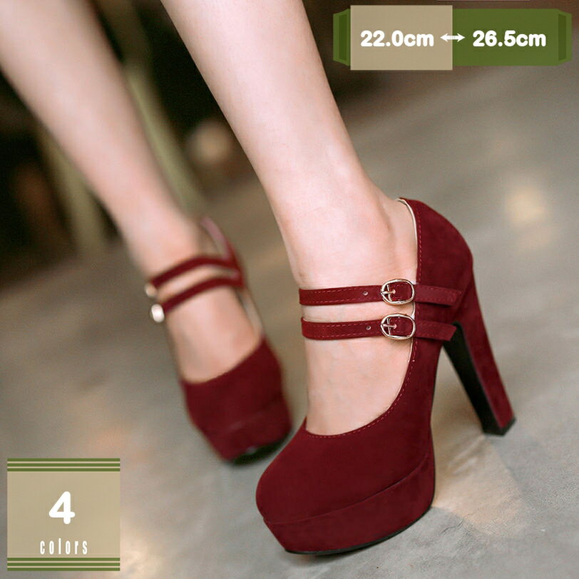 表地：スエードメイン素材：スエード○ヒール：10cm 「カラー」：レッド ブラック ベージュ ブルー 「サイズ」：34（22cm） 35（22.5cm） 36（23cm） 37（23.5cm） 38（24cm） 39（24.5cm） 40（...