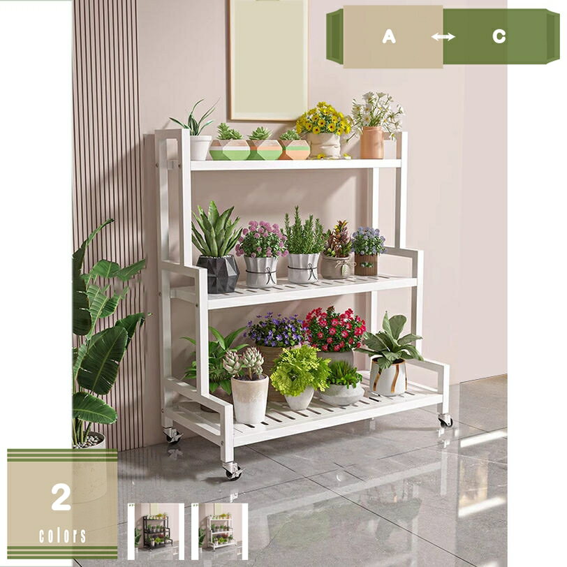 メイン素材：鉄【サイズ】長さ×幅×高さ：A=80*40*104CM B=100*40*104CM C=120*40*104CM（スタッフ採寸のため、若干の誤差が生じる場合がございます）【材質&デザイン】ガーデンラック全体が防錆塗装鉄パイプの...