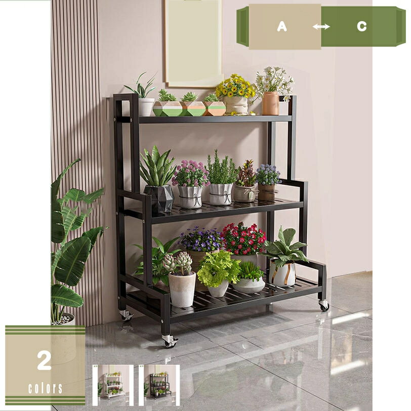 メイン素材：鉄【サイズ】長さ×幅×高さ：A=80*40*104CM B=100*40*104CM C=120*40*104CM（スタッフ採寸のため、若干の誤差が生じる場合がございます）【材質&デザイン】ガーデンラック全体が防錆塗装鉄パイプの...