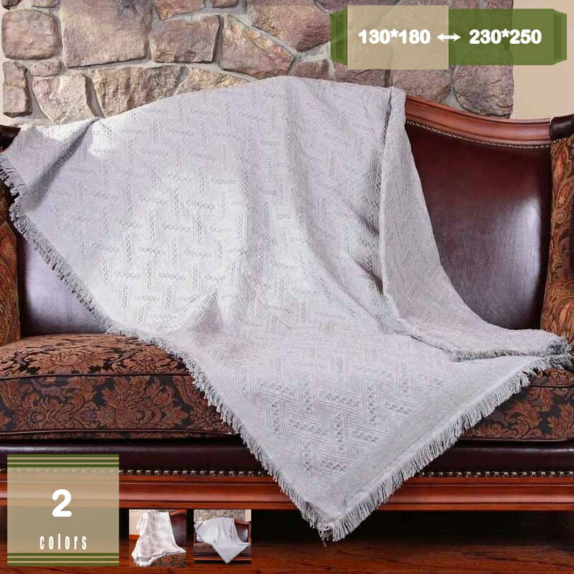 メイン素材：綿麻製【サイズの選択】 ご注意：130*180cm；180*230cm；230*250cm；選択する前に、ソファの長さ（ソファのアームを含む）を測定します。【綿麻の生地】ナチュラルな手ざわりが魅力の綿麻で、大胆なパターン柄を織り...