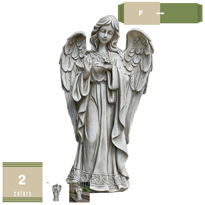 メイン素材：レジンこの立像精巧に作られていて繊細な外観を持ちます。ユニークで気まぐれな、インスピレーションと身体的な快適さをもたらす。屋外屋内問わず飾ることができます。天使の置物の装飾は、あなたが贈ることができる最高のギフトの1つです。すべ...