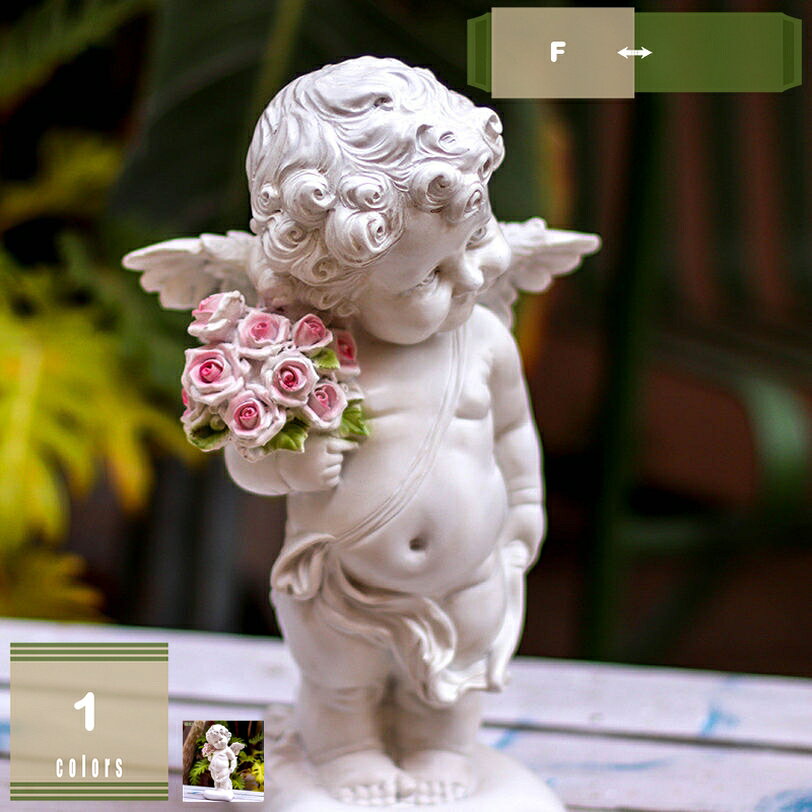 メイン素材：レジンこの立像精巧に作られていて繊細な外観を持ちます。ユニークで気まぐれな、インスピレーションと身体的な快適さをもたらす。屋外屋内問わず飾ることができます。天使の置物の装飾は、あなたが贈ることができる最高のギフトの1つです。すべ...