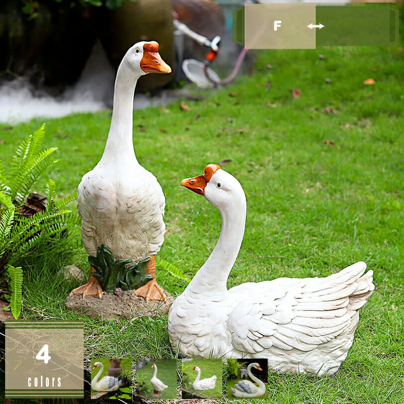 メイン素材：レジン【商品名】：アヒルの置物（単品）【サイズ】すべて手作業にて採寸を行っておりますので、 若干の誤差が生じる場合があります。予めご了承下さいませ。■材質：樹脂（ポリレジン）。■商品写真はできる限り実物の色に近づけるよう加工して...