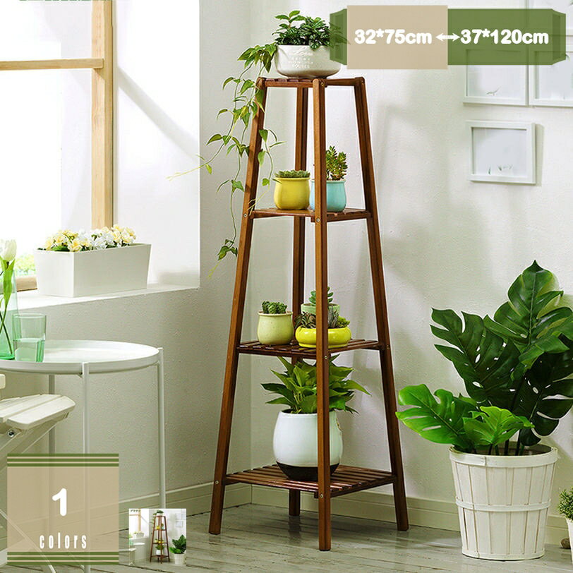 メイン素材：竹【商品詳細】材質：竹 サイズ：幅×奥行×高さ：2層：32*32*75cm、3層：32*32*100cm、4層：37*37*120cm（スタッフ採寸のため、若干の誤差が生じる場合がございます）現代風を採用して、美しく、魅力な鉢植...