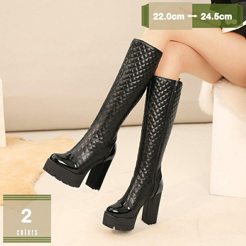 表地：合皮メイン素材：合皮♪　♪　【ヒール】7cm ●● ♪　♪　サイドジッパー付きのレディースブーツは、楽に脱ぎ履きできます。　☆インソールに低反発クッションを入って、快適な履き心地も嬉しいポイント。♪　♪　【チャンキーヒール】太めヒール...