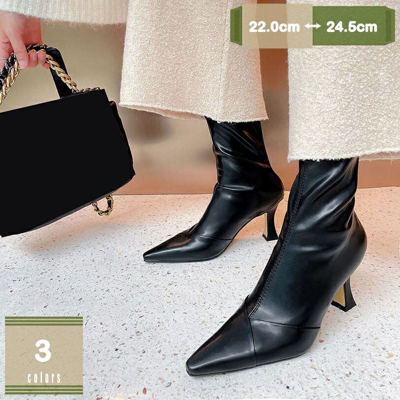 表地：puメイン素材：ゴム、レザーシンプルデザインだから、どんなコーデにも合わせやすい、魅せる大人のショートブーツ。黒は恒古の変わらないクラシックな色で、魅力的な優雅と気質を表われます。履いた感じはスタイリッシュに見え、 足が長く見えて美脚...