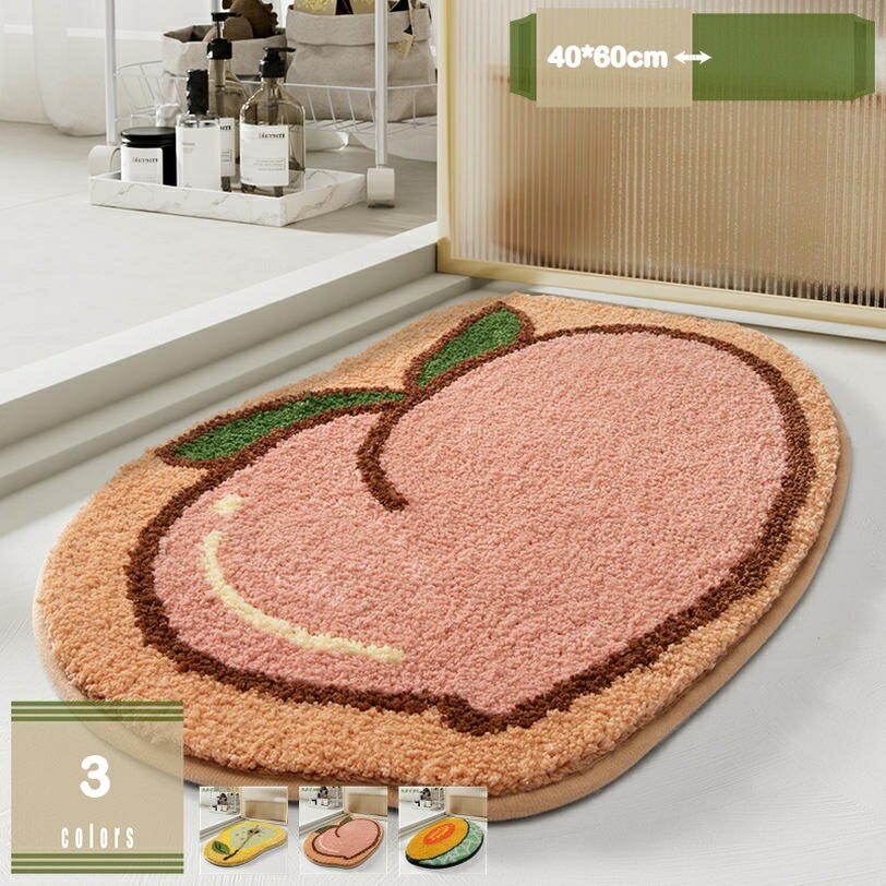 メイン素材：ポリエステル素材：ポリエステル　サイズ：約40*60cm　機能：吸水速乾、デコレーション、滑り止め、防音、抗菌除臭、防ダニ、オールシーズン対応 用途：業務用、家庭用、玄関、廊下、洗面台、寝室、ダイニングルーム、浴室、バスルーム、...