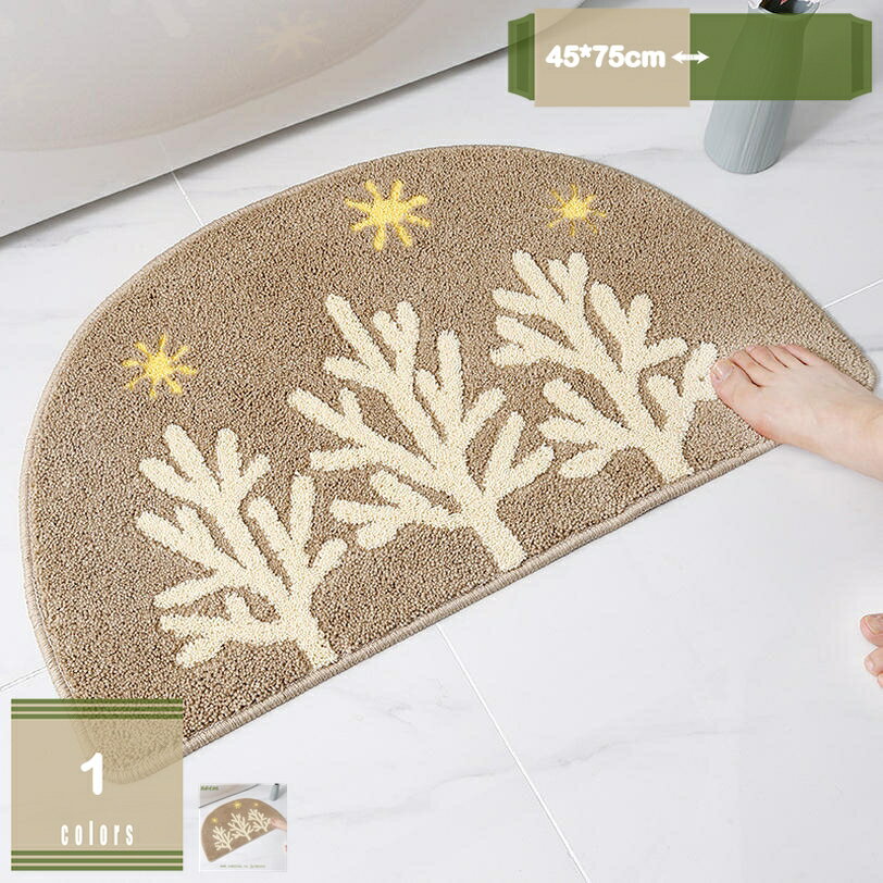 メイン素材：マイクロファイバー素材：マイクロファイバー　サイズ：約45*75cm　機能：吸水速乾、デコレーション、滑り止め、防音、抗菌除臭、防ダニ、オールシーズン対応 用途：業務用、家庭用、玄関、廊下、洗面台、寝室、ダイニングルーム、浴室、...