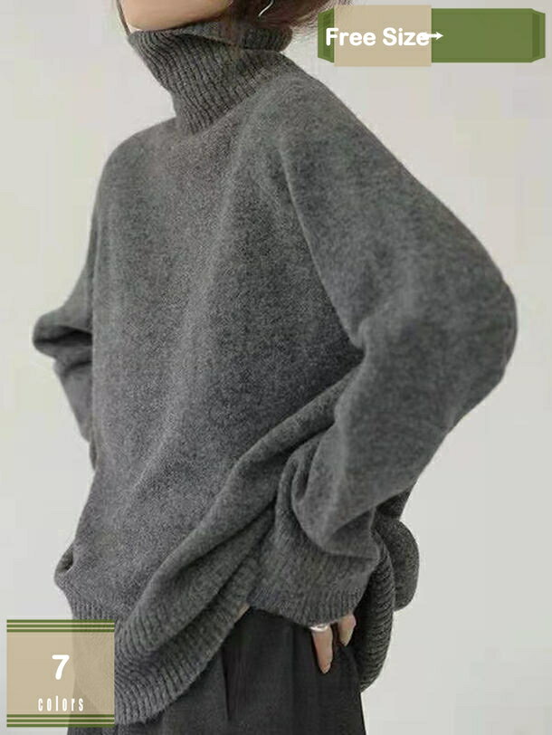 表地：ポリエステルメイン素材：ポリエステル【ハイネック・小顔効果】ハイネックがポイントのカットソー、年齢を問わずご利用頂けるレディース長袖ニットです ハーフハイネックニットのシルエットが、首もとは主張すぎず、すっきり着れて顔周りを小顔に見せ...