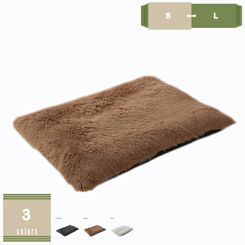 表地素材：スエード内部素材：スエード詰め物素材：PP綿サイズ：S（50*35*6cm） M（70*50*8cm） L（100*70*10cm） 適用対象：全種類の猫、小型犬、中型犬、大型犬などの動物対応できます。このペットベッドの表面はシャ...