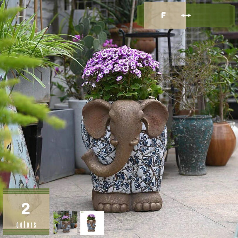 メイン素材：酸化マグネシウム□それぞれ丁寧にデザインされており、鮮やかな画像とディテール、そして周囲によく調和する美しい色が特徴です。※植物は商品には含まれません□彫刻は繊細で、表情は可愛くて鮮やかで、中庭は活気を与えるように装飾されていま...