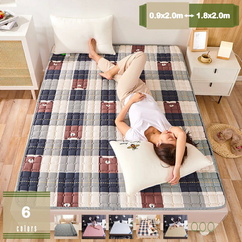 メイン素材：綿・コットン【メイン素材】綿　【サイズ】敷きパッド1枚のみ：0.9x2.0m 1.2x2.0m 1.35x2.0m 1.5x2.0m 1.8x2.0m【厚み】1cm 【肌にやさしい生地】表地素材が綿100％なので、肌にとても優し...