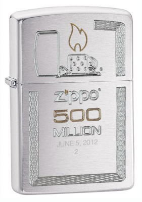 Zippo社 5億個生産記念モデル Zippo社の5億個記念のスペシャルモデルです。6月5日に生産されたZippoライターにだけ使用される特別なボトムスタンプとともに、生産された記念すべき日付 “June 5, 2012”が刻まれます。 表...