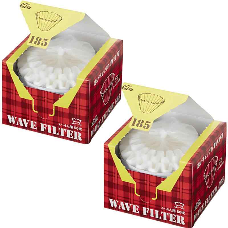 カリタ ドリッパー専用ロシ KWF-185 (50P) 2～4人用 コーヒーフィルター ペーパー オリガミドリッパー対応 +厚手大判紙おしぼり付き✅️ドリッパー185シリーズにぴったり合う専用ペーパーフィルターで、抽出効率と風味を最大限に引...