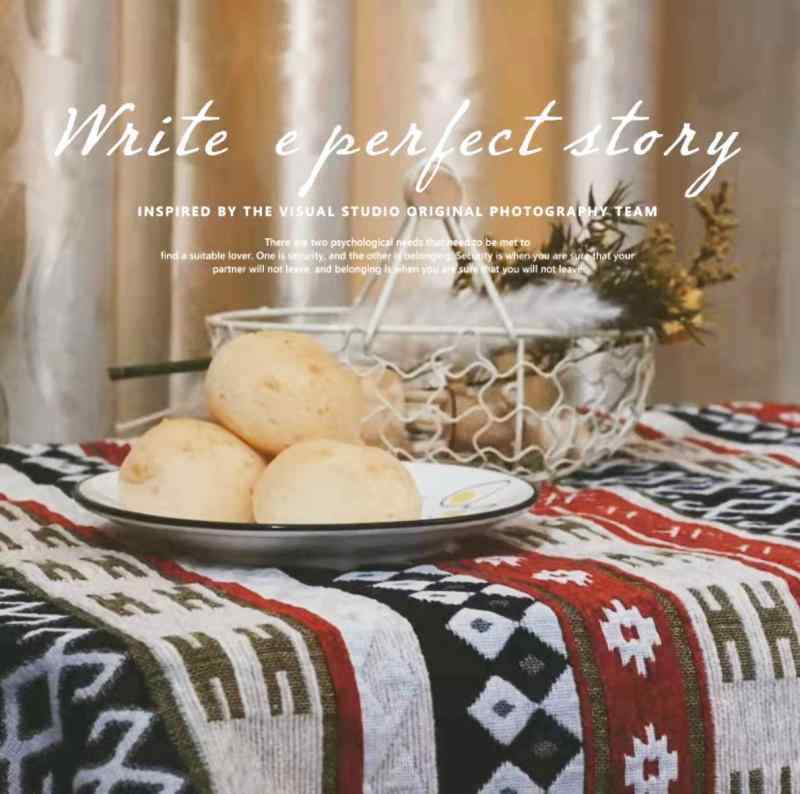 テーブルクロス エスニック 布 綿 リネン 机 デスク キッチン キャンプ ピクニック ホームパーティー カバー おしゃれ インテリア レトロ モロッコ風 青 赤 オレンジ