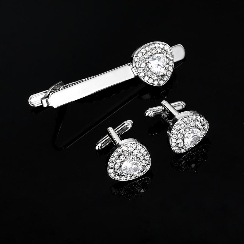 ・素材: 合金・スタイル: ファッションOL・対象: 男女兼用・デザイン: ハート型・加工: ラインストーン装飾・種類: カフスボタン