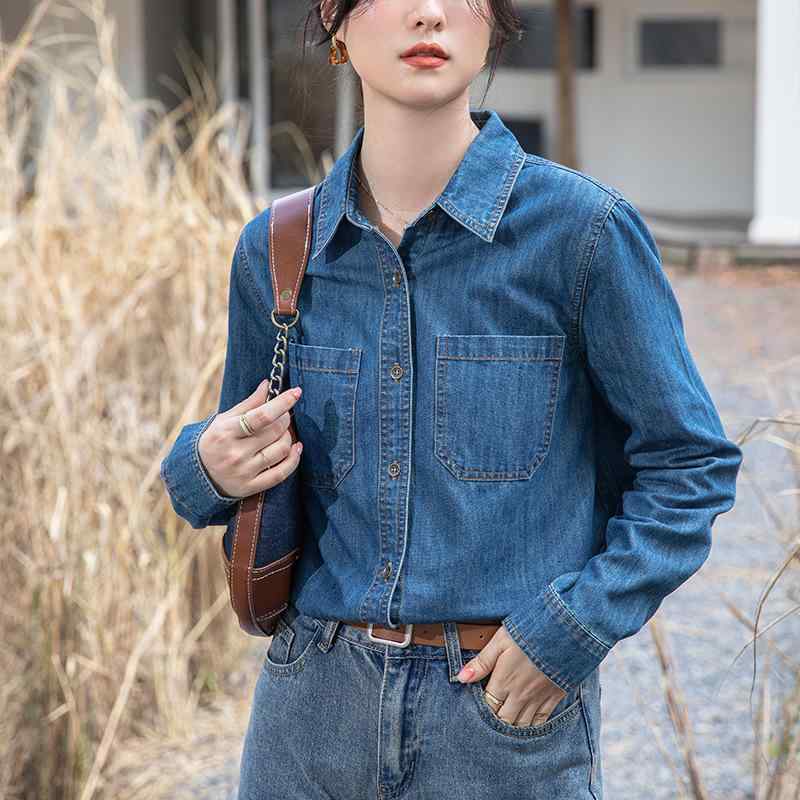 ・カテゴリ: シャツ・スタイル: カーディガン、きれいめ、通勤・主な素材: ポプリン95%以上・副素材: スパンデックス30%以下・ネックライン: Vネック・袖丈: 長袖・柄: 無地・カラー: ダークブルー・サイズ展開: S、M、L、XL・...