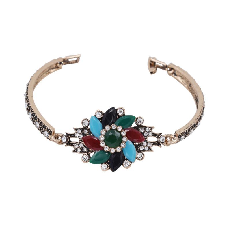 ・カテゴリ: 手元アクセサリー・スタイル: エスニック・種類: バングル、ブレスレット・対象: レディース・形状: 幾何学模様・素材: 合金・加工: 電鍍・象嵌素材: 合金、人工宝石、半貴石・カラー: 多色