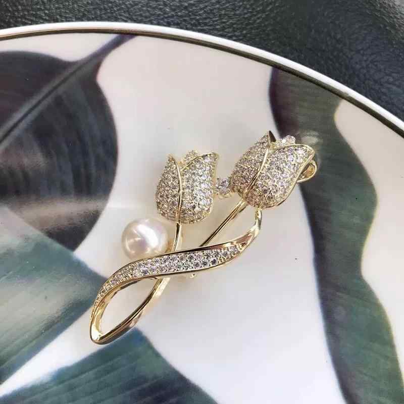 ・カテゴリ: ブローチ・スタイル: ファッション通勤・モチーフ: チューリップ・素材: 亜鉛合金・加工: 電鍍・カラー展開: ゴールド、シルバー・対象: 女性・用途: 記念、装飾、結婚式、調節、贈答、固定