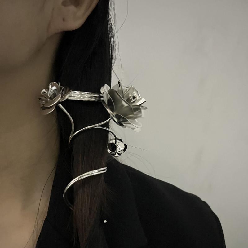 ・カテゴリ: ヘアアクセサリー・スタイル: レディース・素材: 合金・加工方法: 電鍍・種類: トップクリップ・カラー: シルバー