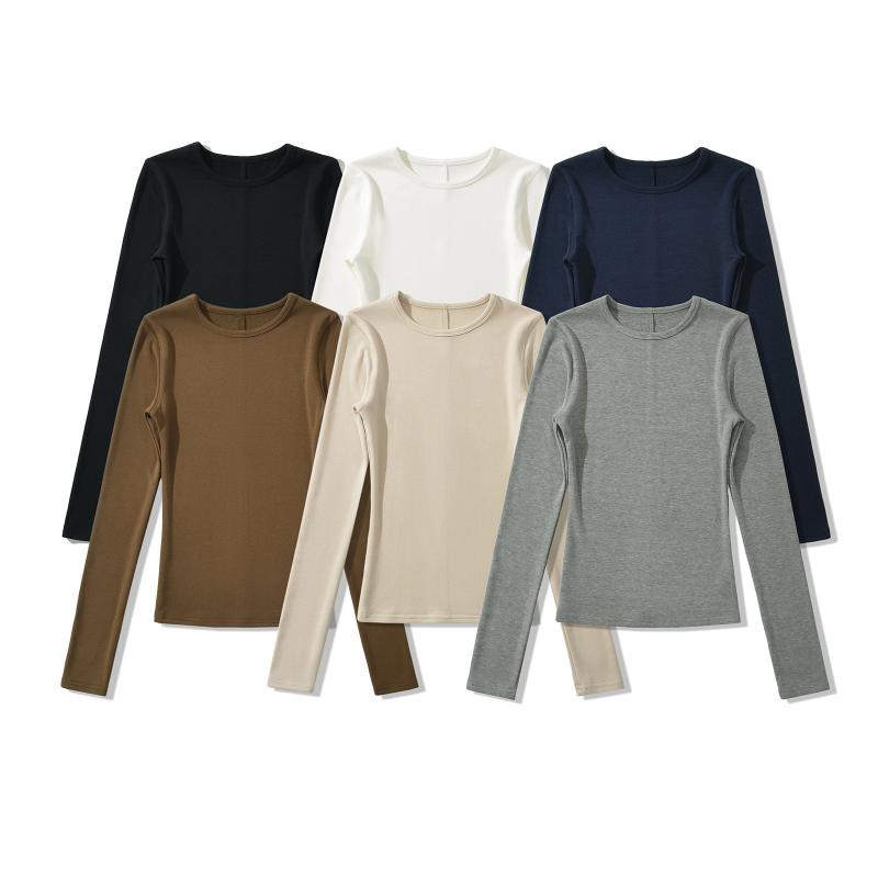 ・カテゴリ: Tシャツ・主な素材: ポリエステル90～95%・副素材: ポリウレタン（30%以下）・柄: 無地・デザイン: プルオーバー・フィット: スリム・着丈: 標準丈・ネックライン: クルーネック・袖丈: 長袖・加工: パッチワーク、...