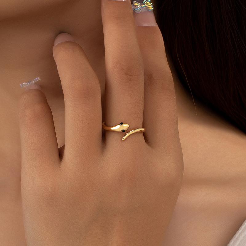 ・カテゴリ: リング・種類: 調節可能・素材: 合金・モチーフ: 動物、干支、蛇・加工: 電鍍・カラー: ゴールド・スタイル: 個性的