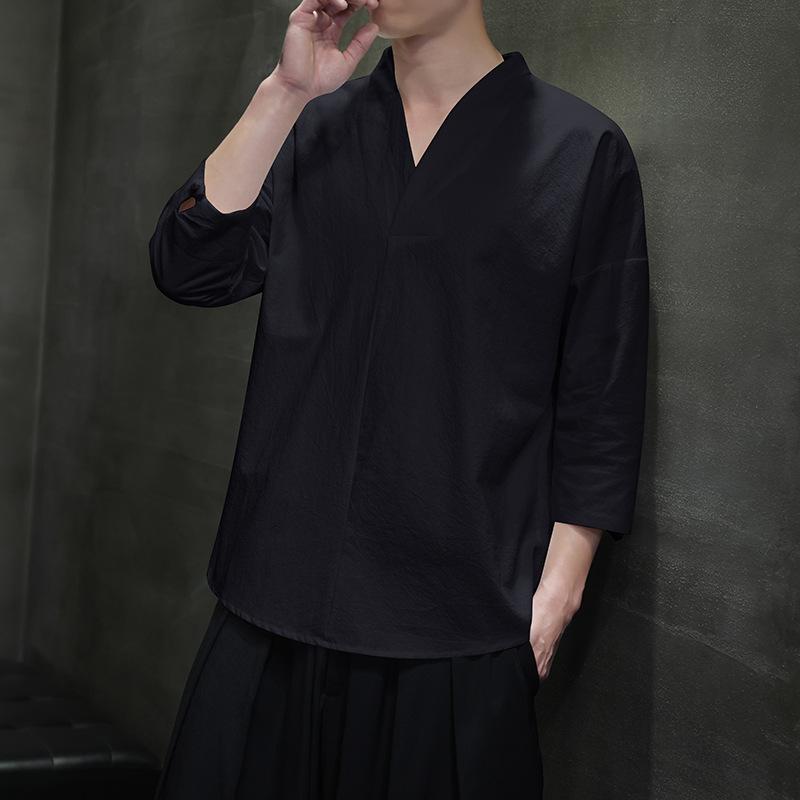 ・カテゴリ: Tシャツ・スタイル: 中国風・性別: メンズ・対象: 大きいサイズ・シルエット: ルーズフィット・タイプ: プルオーバー・ネックライン: Vネック・袖丈: 七分袖・袖タイプ: レギュラー・厚さ: 薄手・着用シーン: カジュアル...