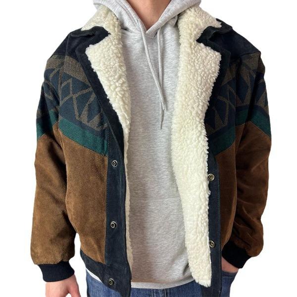 ・袖タイプ: レギュラー・厚さ: 標準・ネックライン: 襟付き・生地名: エアレイヤースエード・主な素材: ポリエステル90～95%・柄: パッチワーク・フィット感: ルーズフィット・加工: パッチワーク、ステッチ・着丈: ロング丈 (80...